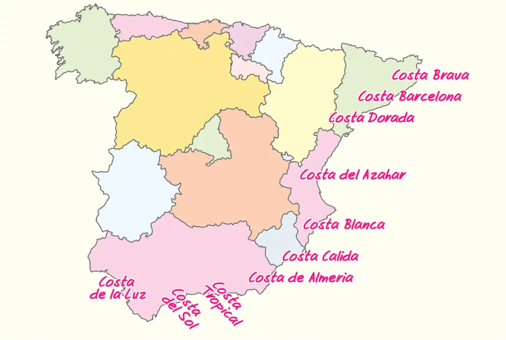 Spaanse costa's: welke kies jij? De costa's op een rij ...